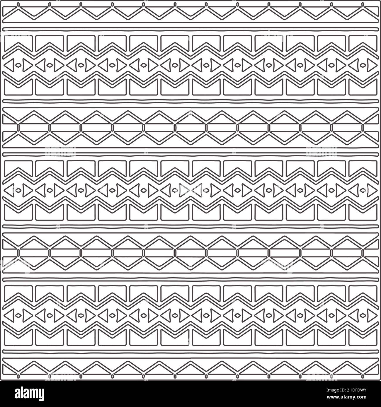Vector ethnic pattern with symmetrical elements . Repeating geometric ...