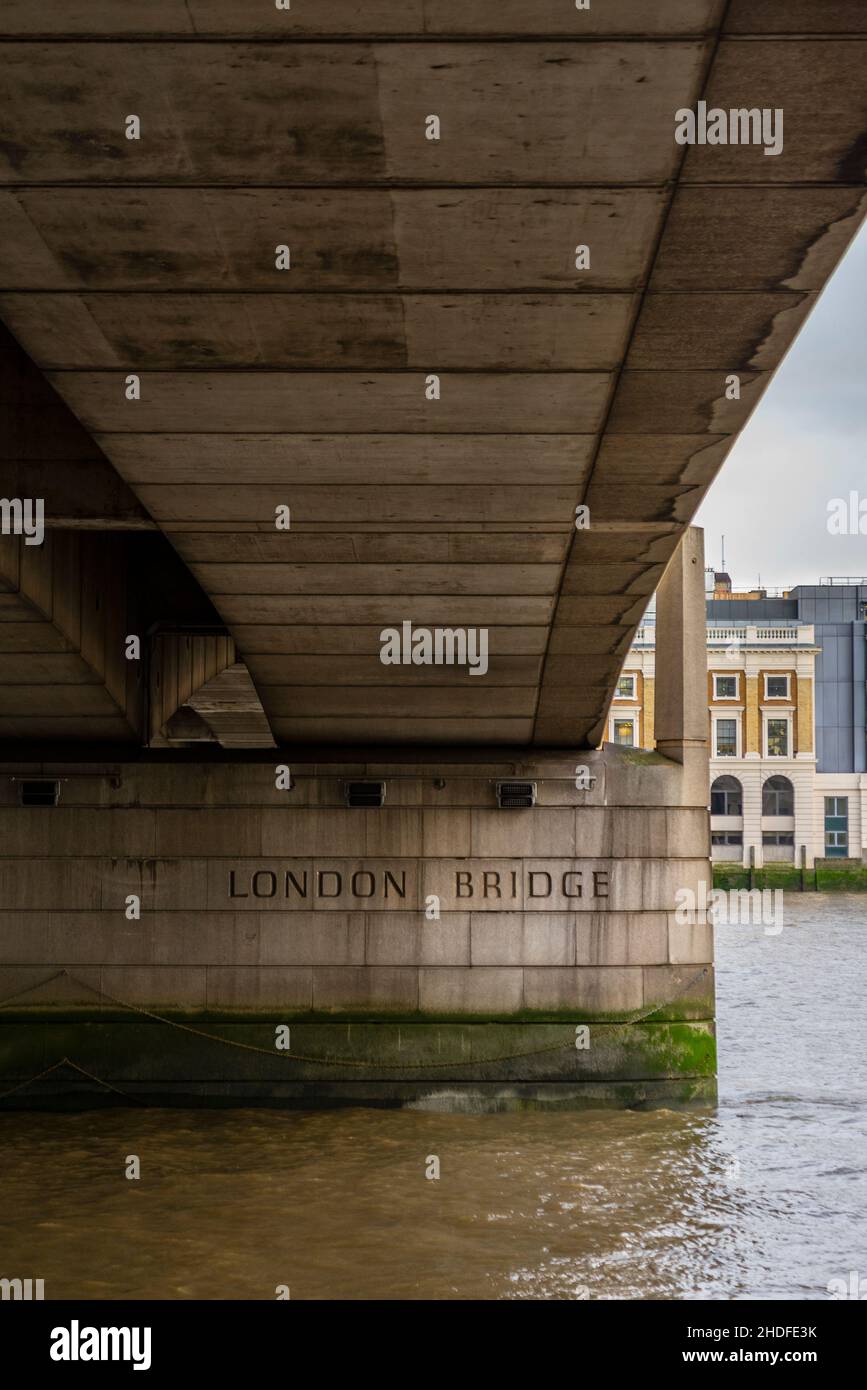Underneath London Bridge, London Stock Photo - Alamy