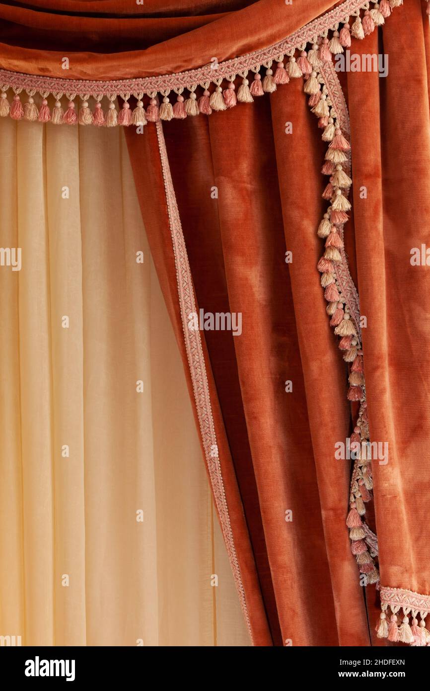 velvet curtain, velvet curtains Stock Photo - Alamy