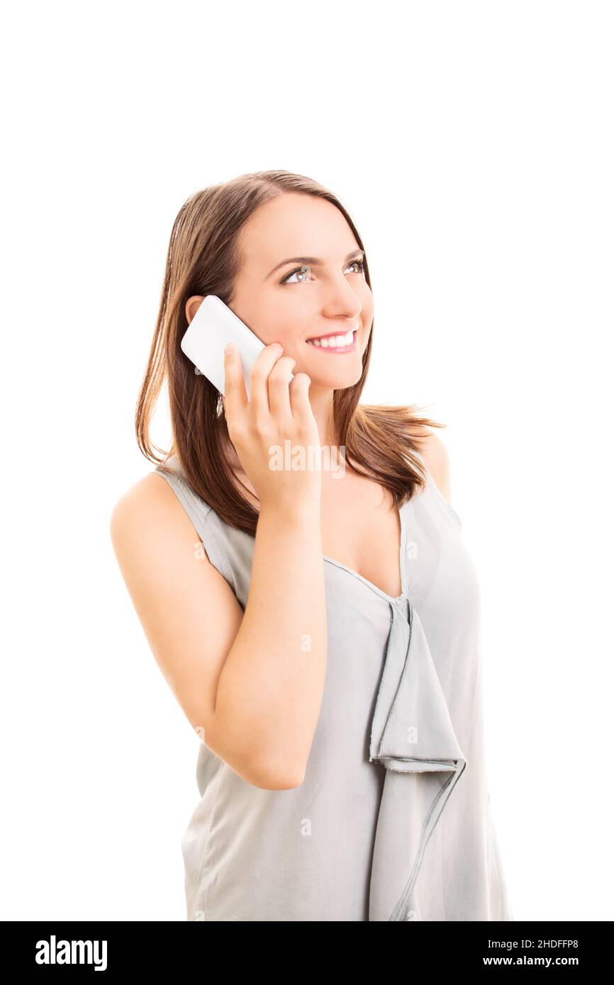 young woman, on the phone, girl, girls, woman, young women, on the ...