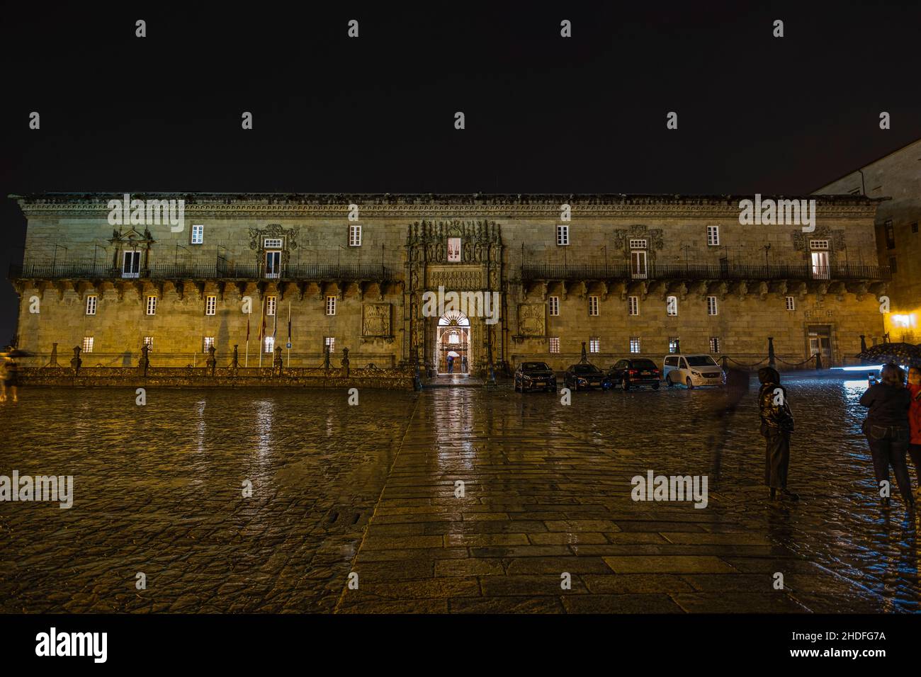 View of the culmination of the pilgrimage route of the Camino de ...