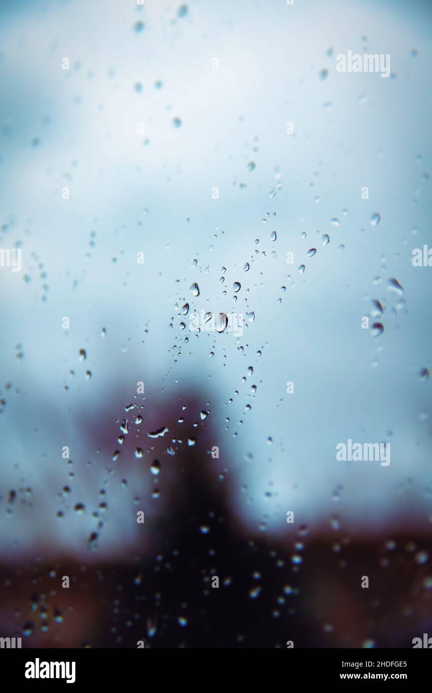 defocused, raindrop, glass panel, blur, blured, blurred motion ...
