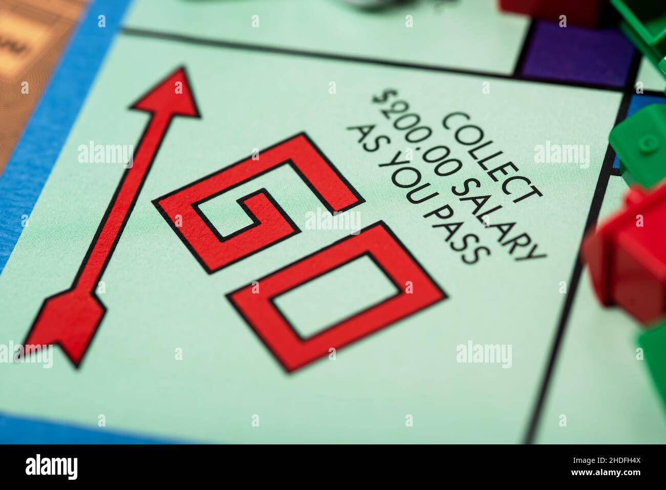 Close up of Monopoly Board game Stock Photo - Alamy