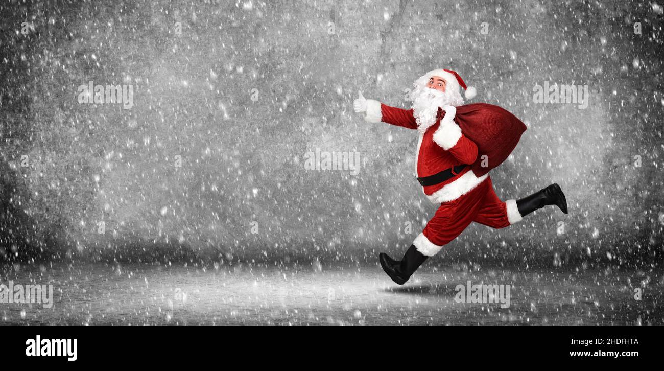 santa clause, hurry, thumbs up, santa, hurries, in a rush, rush, thumb ...