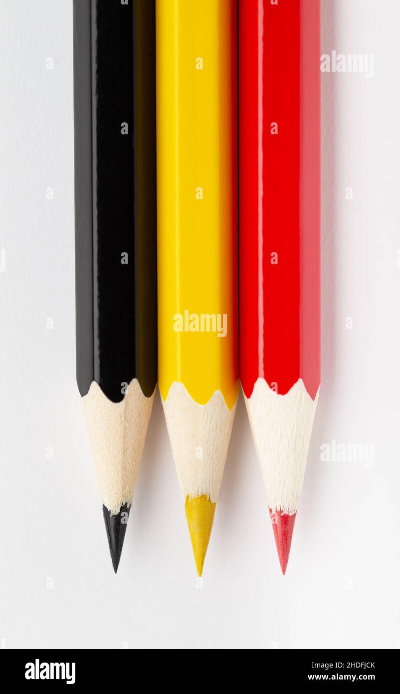 germany colors, crayon, black-red-yellow, german flag, crayons Stock ...