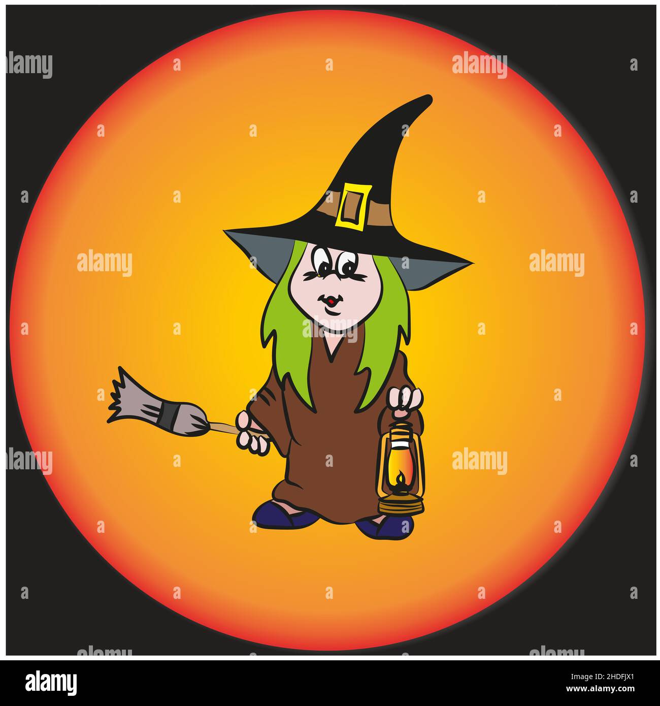 Witch broom moon hi-res stock photography and images - Alamy