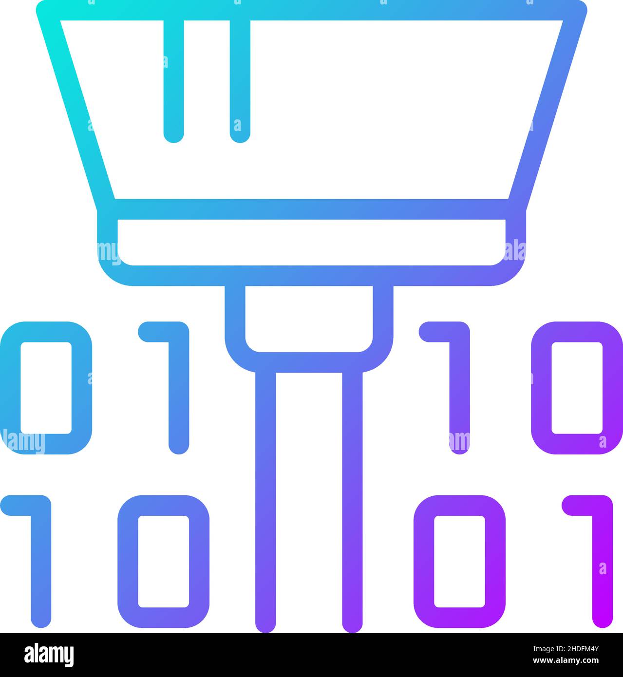 Cleaning dataset tool gradient linear vector icon Stock Vector Image ...