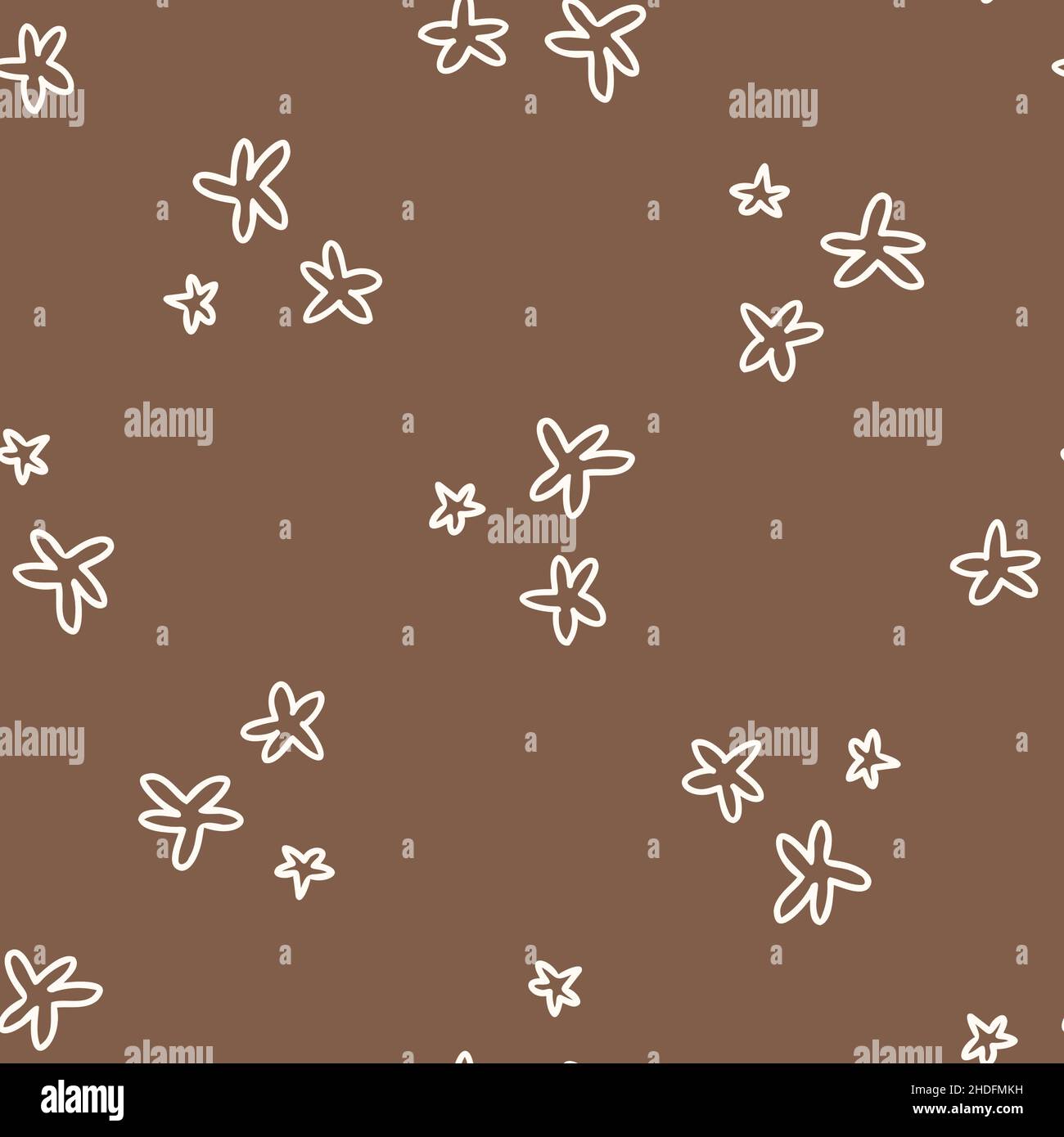 Gender neutral star seamless vector background. Simple whimsical sky ...