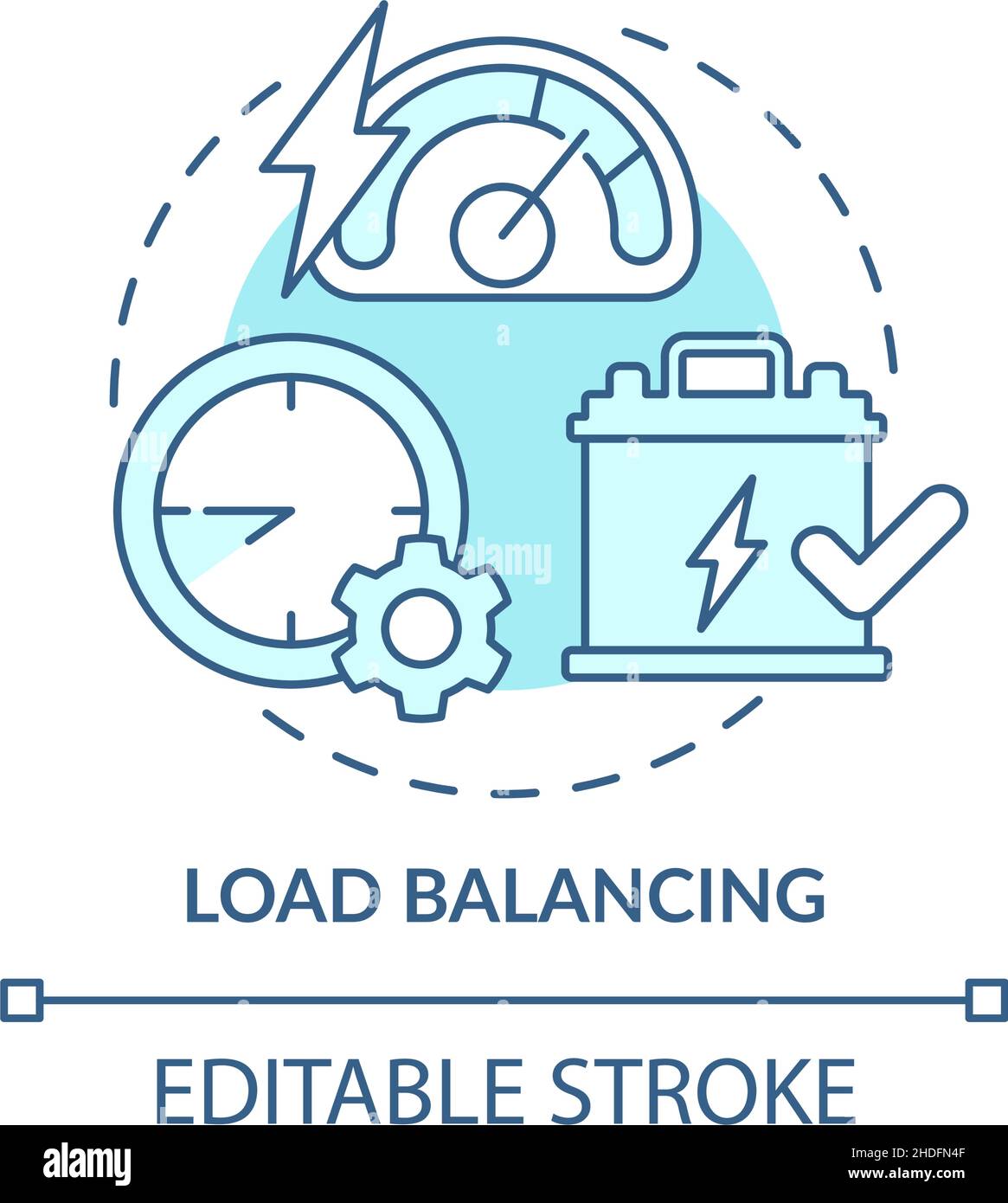 Load balancing turquoise concept icon Stock Vector Image & Art - Alamy