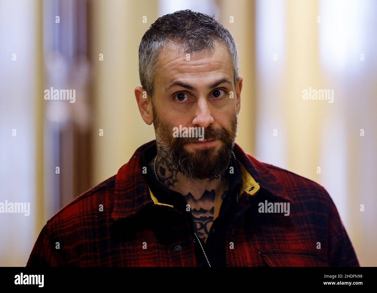 DC Metropolitan Police Department officer Michael Fanone arrives in the ...