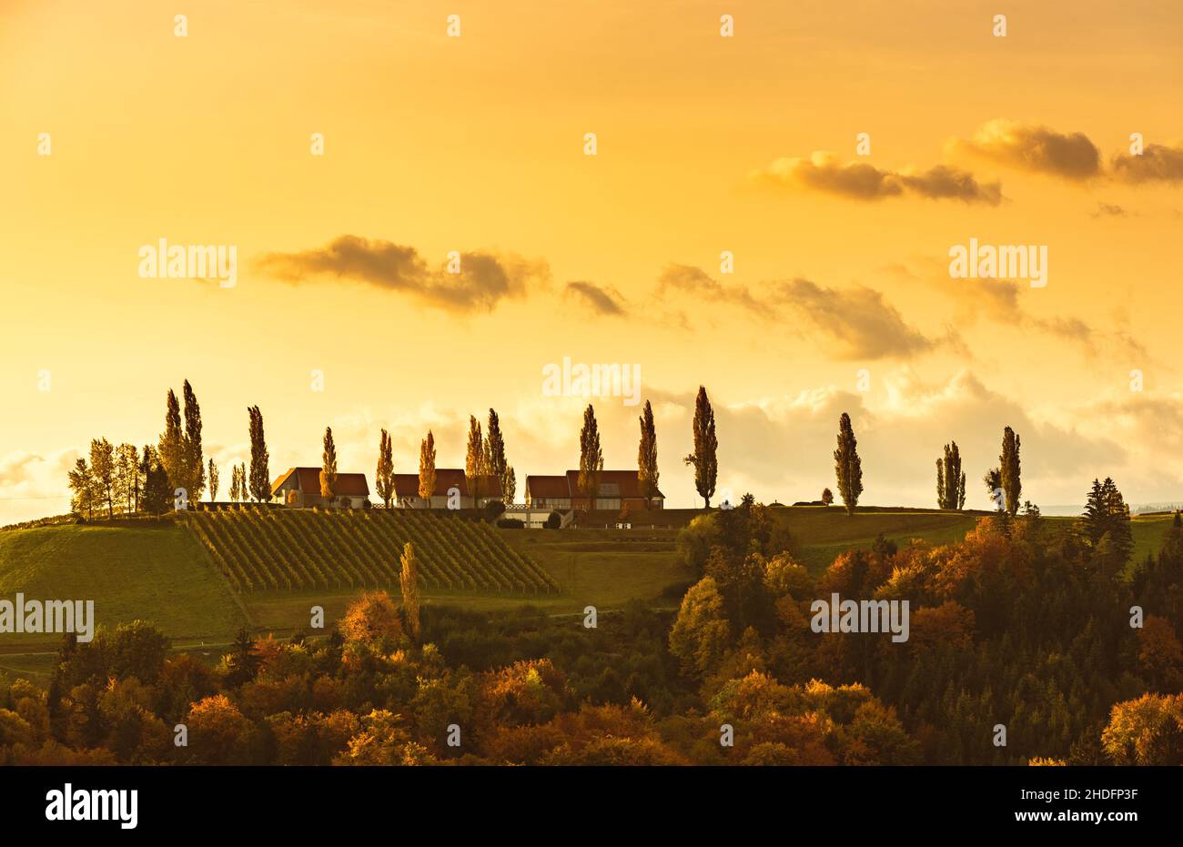 twilight, autumn, rural scene, houses, twilights, fall, country ...
