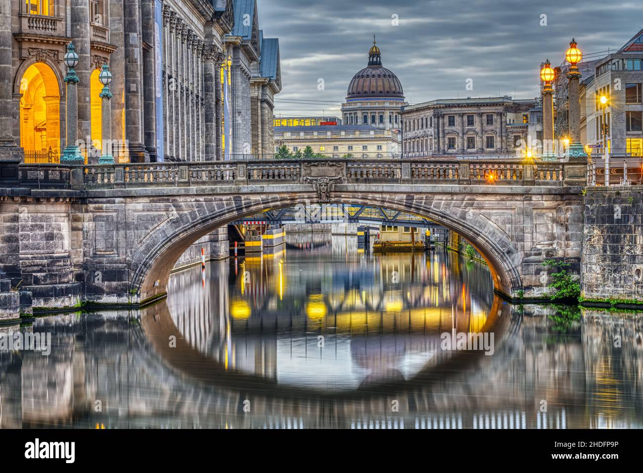 berlin, spree river, stone bridge, spree rivers, stone bridges Stock ...
