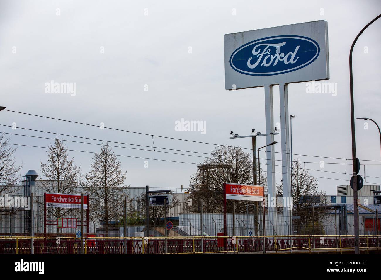 Company Sign Of Ford Factory In Cologne. Ford, Company Logo, Car Brand ...