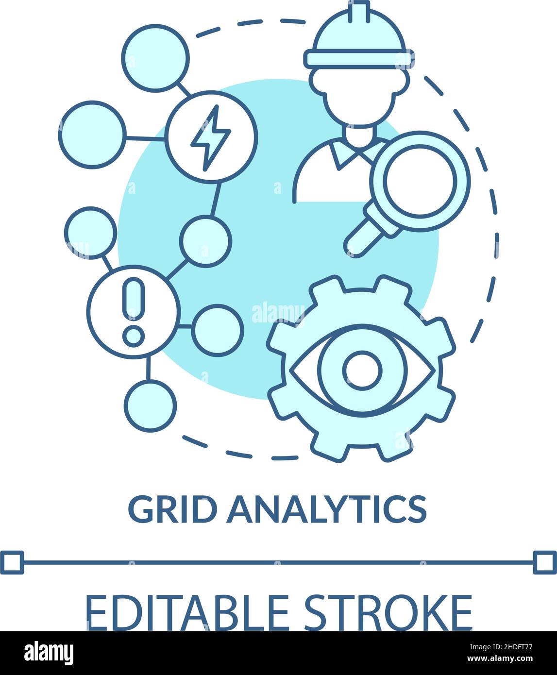 Grid analytics turquoise concept icon Stock Vector Image & Art - Alamy