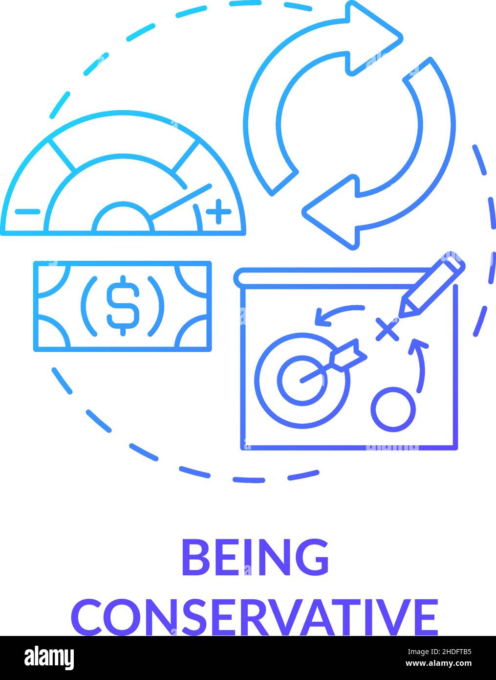 Being conservative blue gradient concept icon Stock Vector Image & Art ...