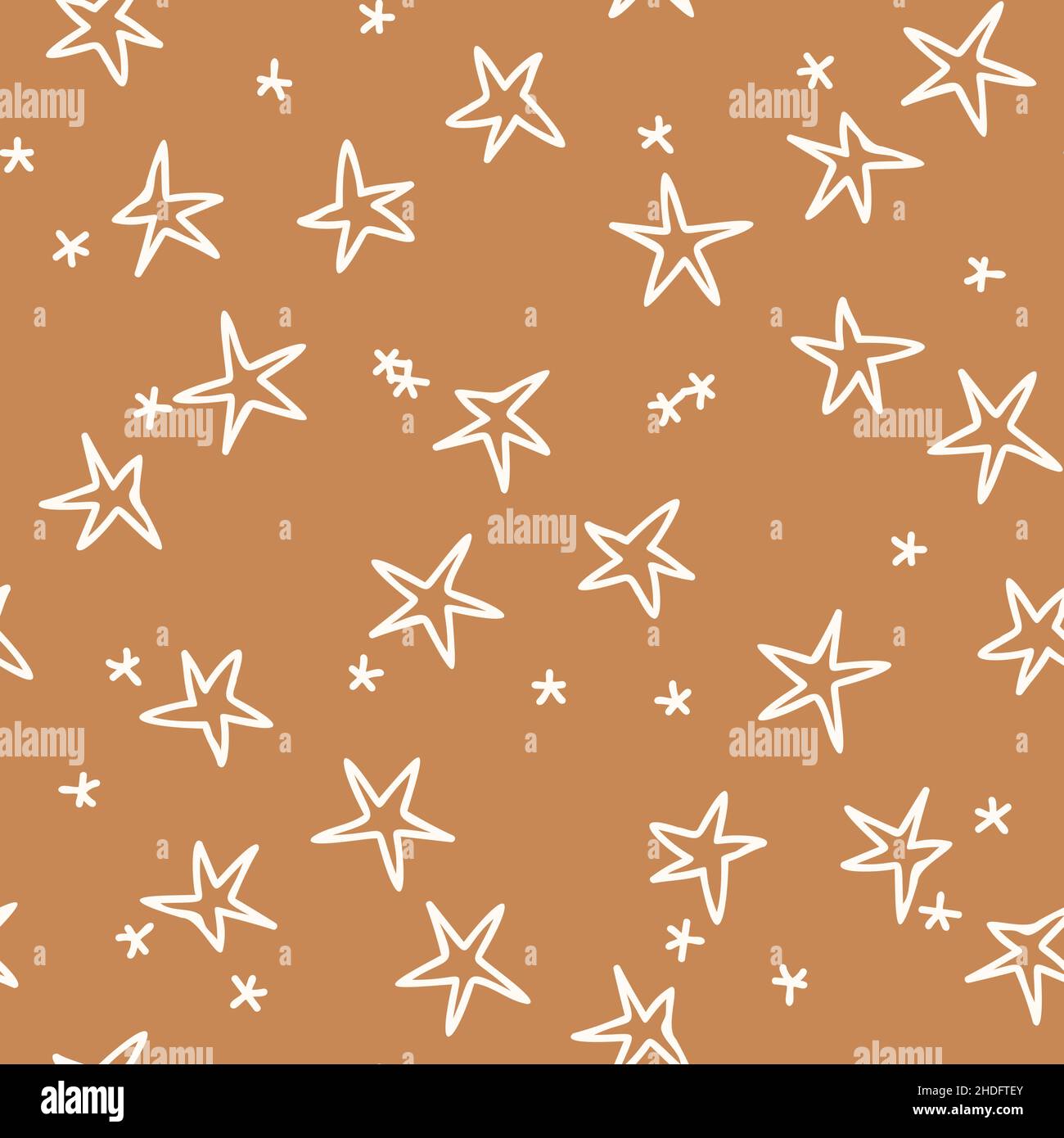 Gender neutral star seamless vector background. Simple whimsical sky ...