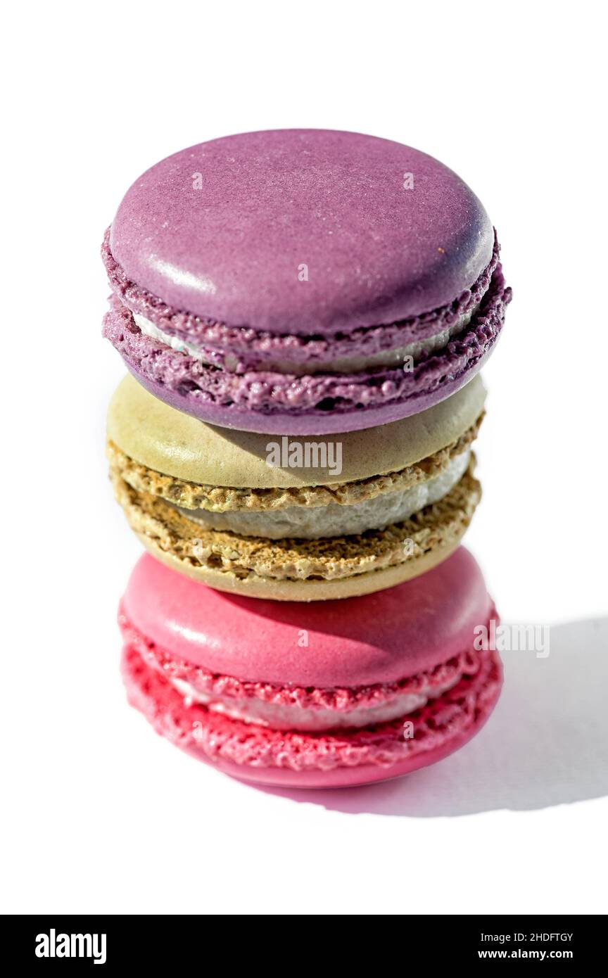 almond biscuits, macaron, pastry, macarons Stock Photo - Alamy