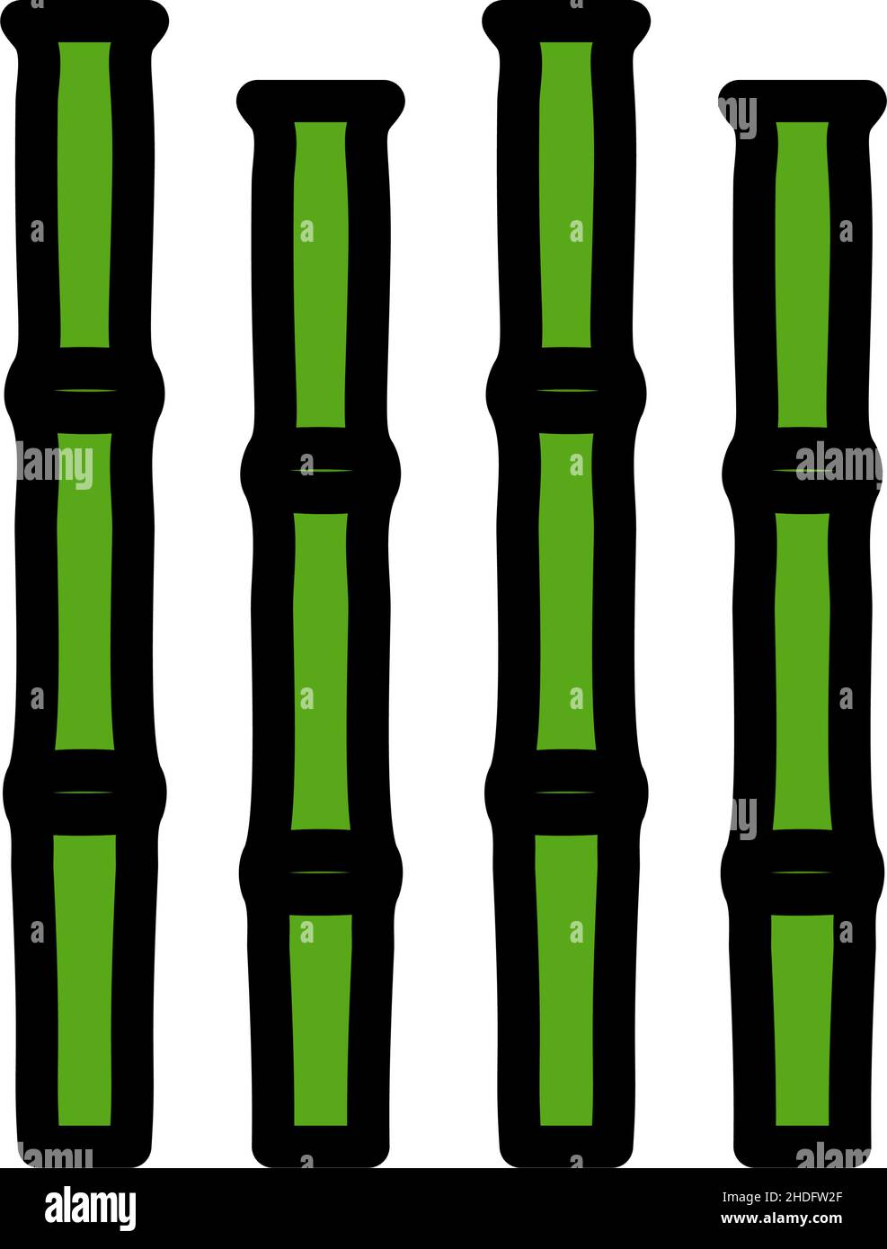 Bamboo Branches Icon. Editable Bold Outline With Color Fill Design ...