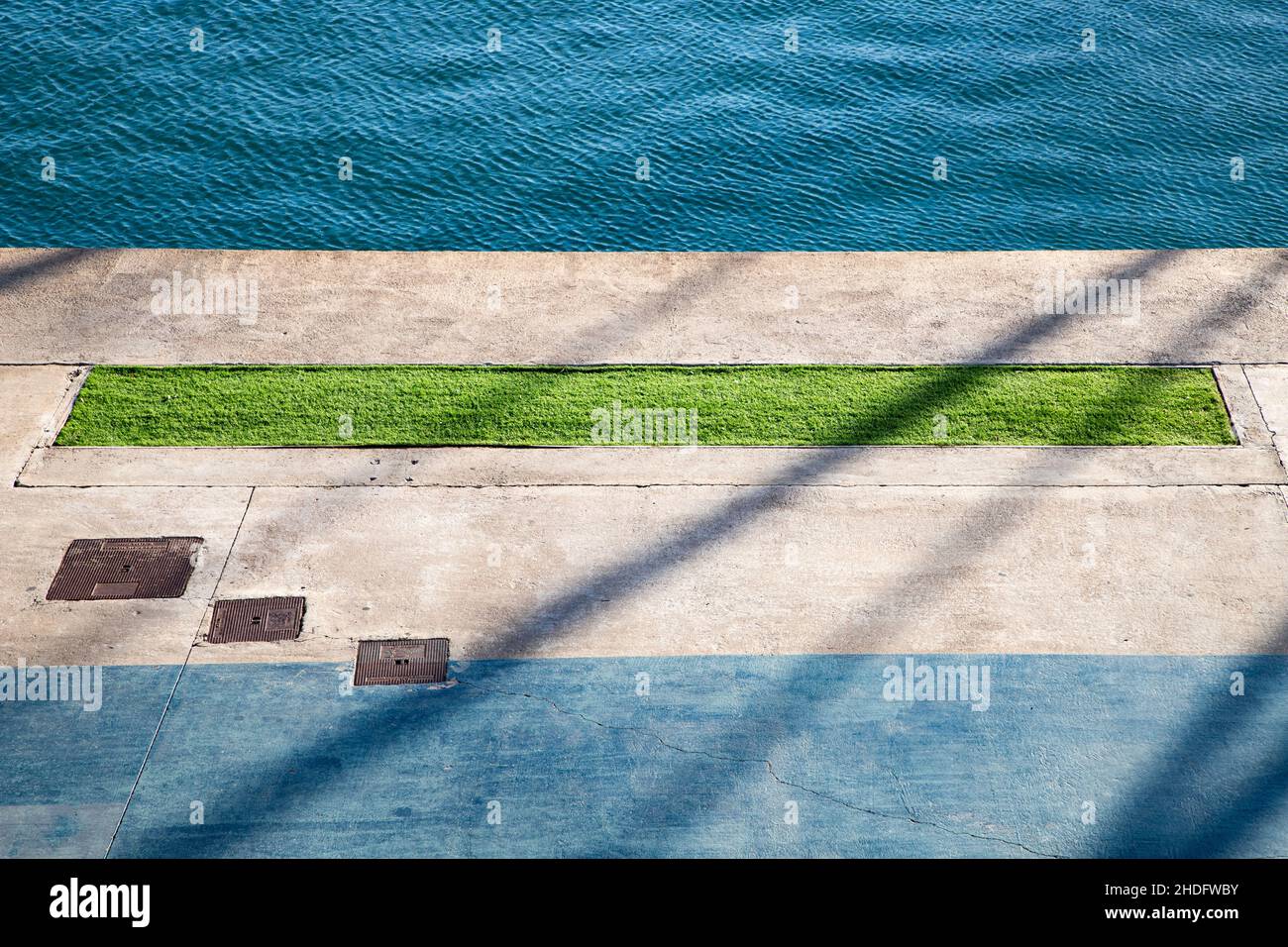 minimal composition in the city: sea grass concrete urban space Stock ...