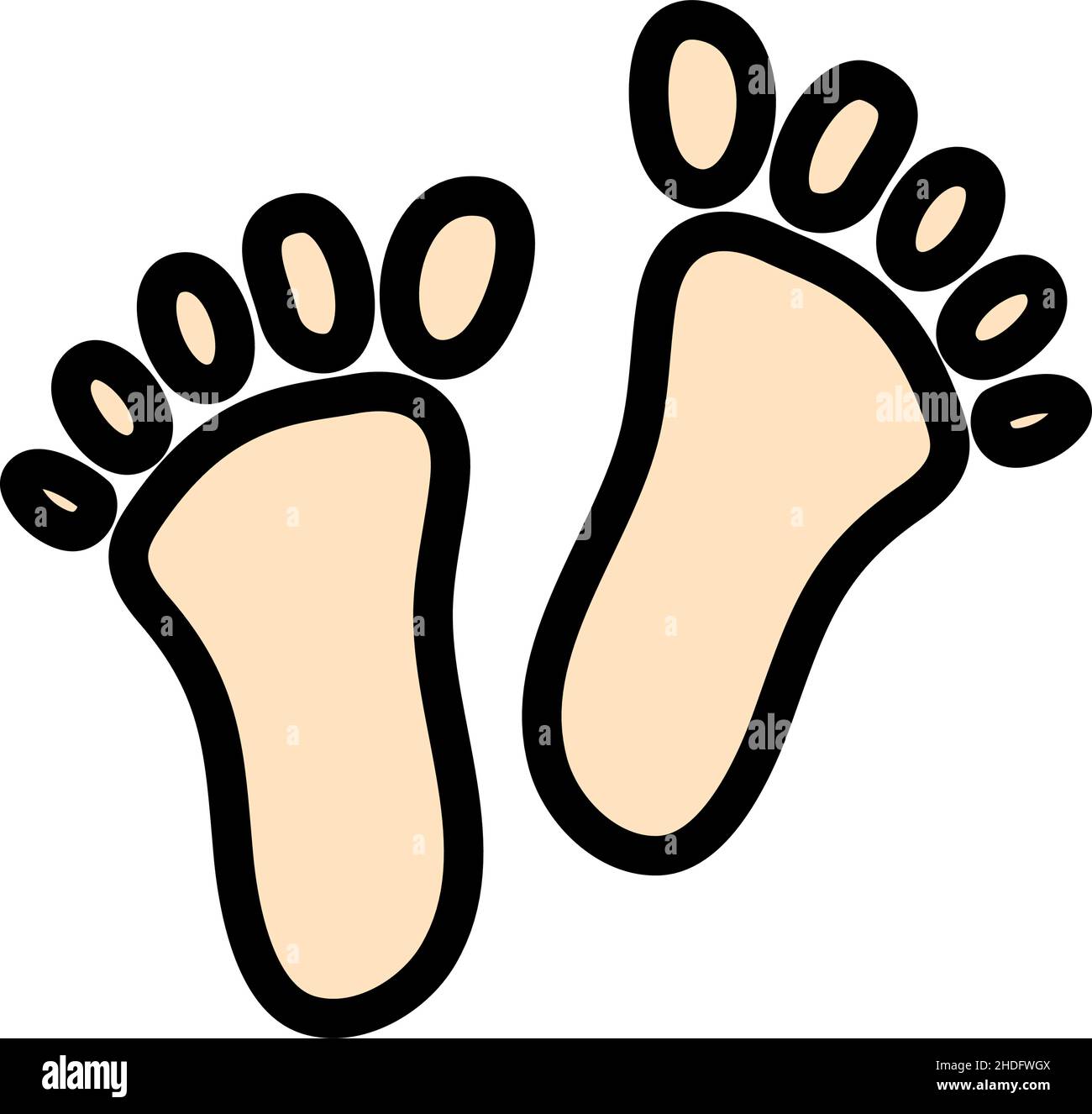 Cartoon Foot Outline