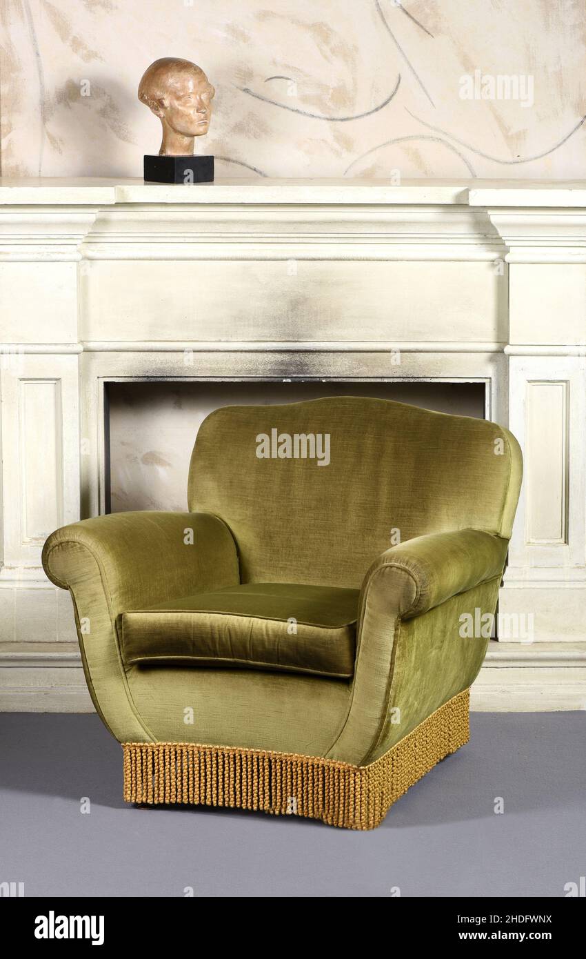 armchair, still life, antique, fireplace, armchairs, still lifes ...
