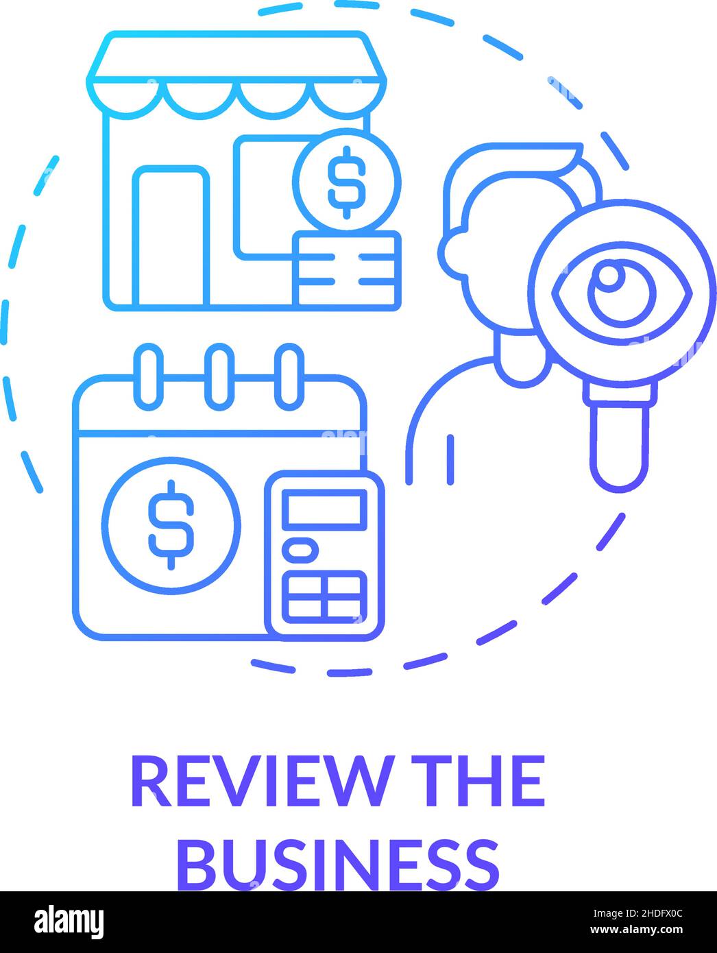 Review business blue gradient concept icon Stock Vector Image & Art - Alamy