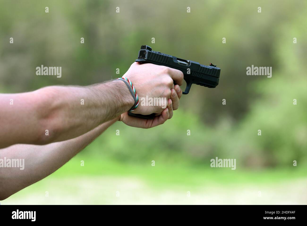 using, weapon, aiming, shooting range, weapons, shooting ranges Stock ...