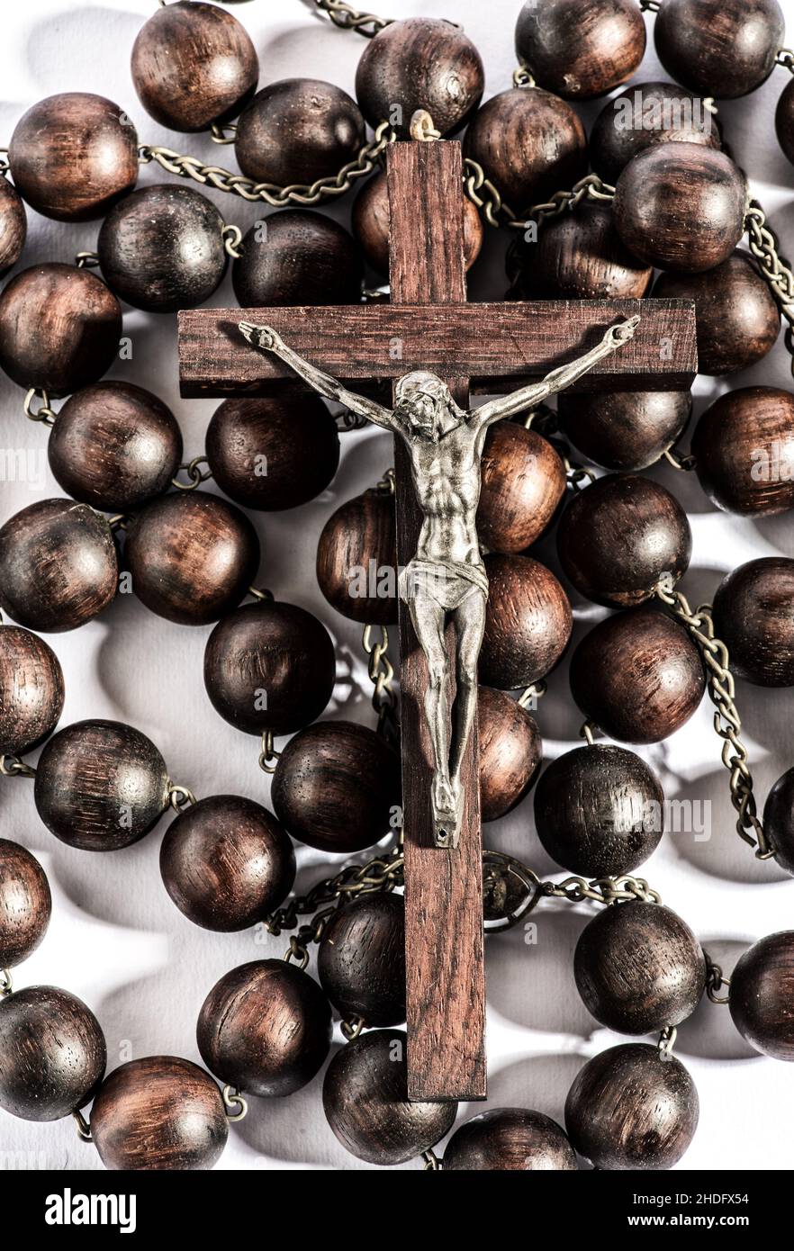 crucifix, rosary beads, prayer beads, crucifixs Stock Photo - Alamy
