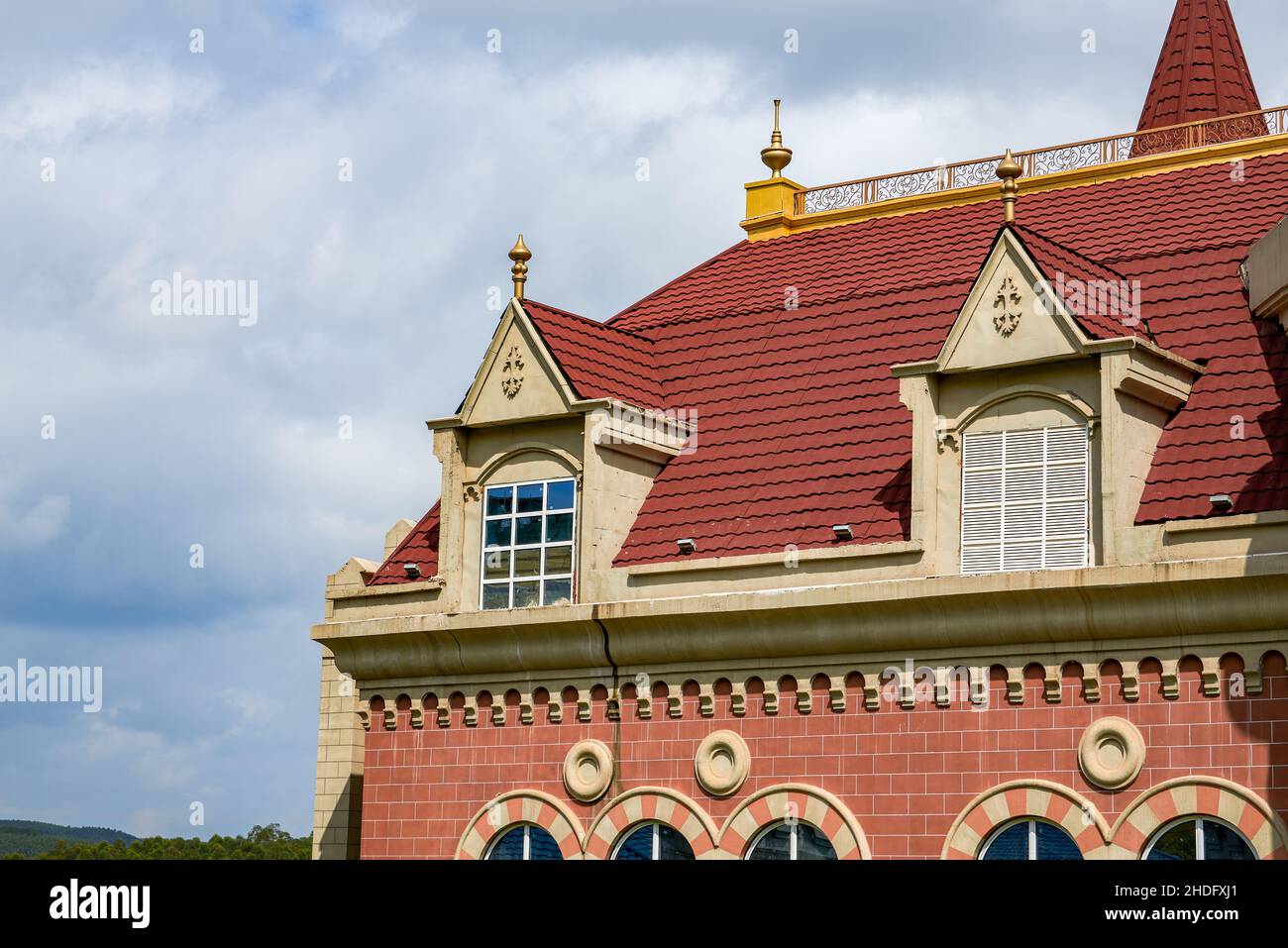 Dome and ancient ancient high rise building outside high rise building ...