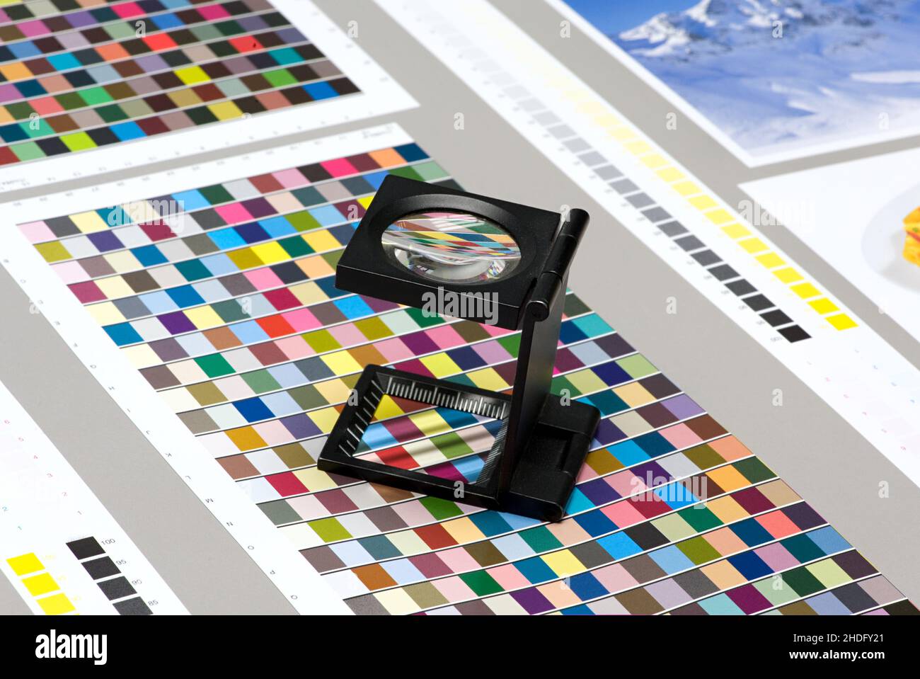 color palette, check, magnifying glass, color palettes, checks Stock ...