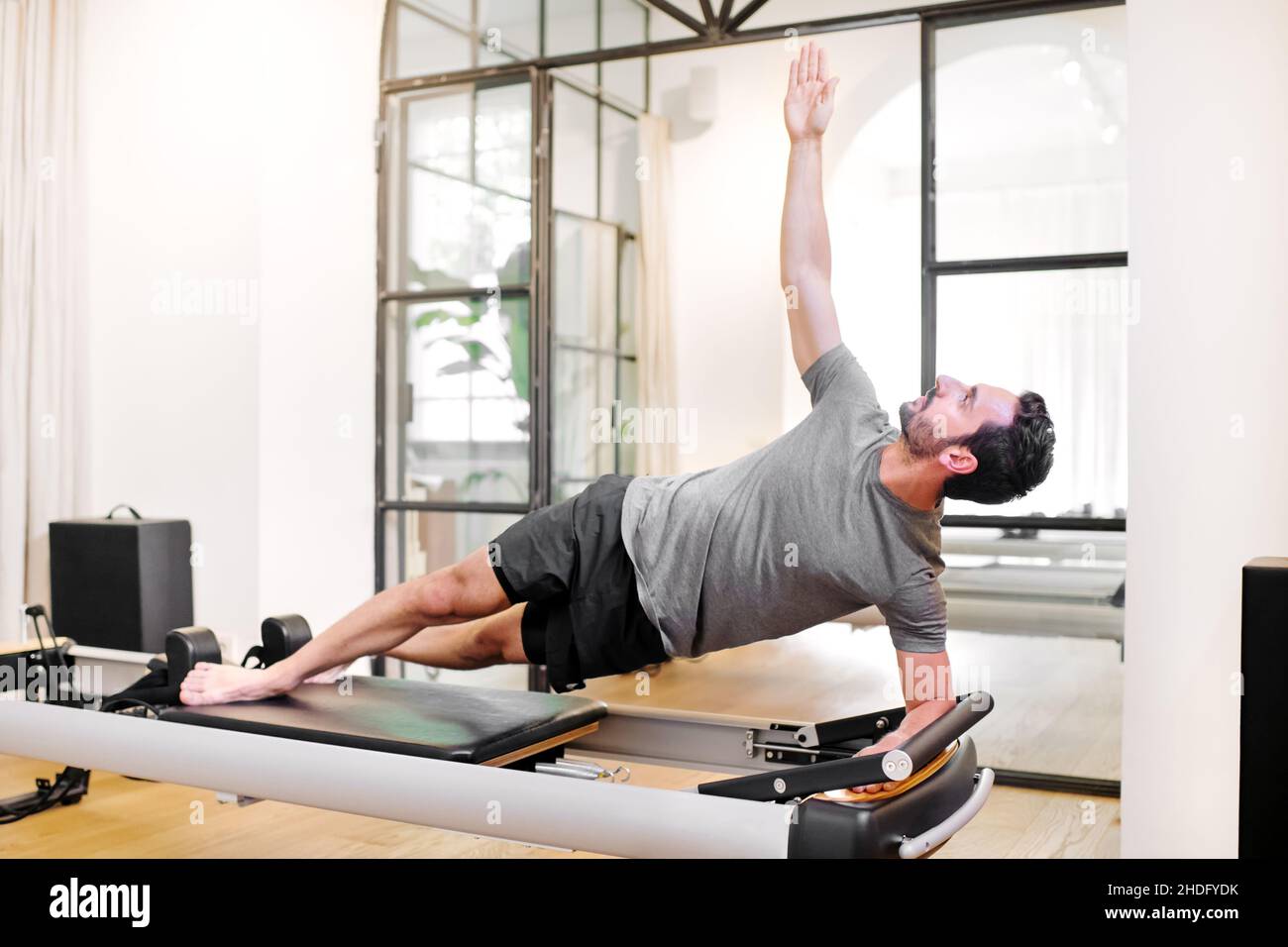 Side plank only men hi-res stock photography and images - Alamy