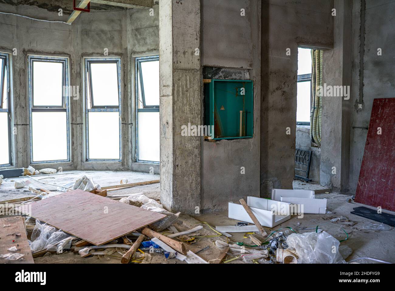 The construction site of the interior decoration of the commercial ...