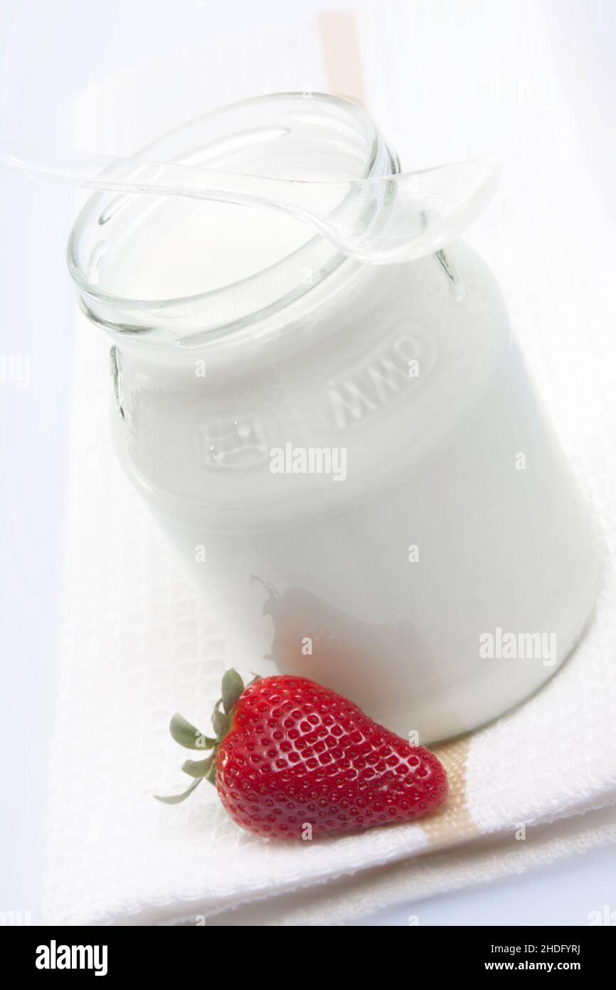 yogurt, natural yoghurt, natural yoghurts Stock Photo - Alamy