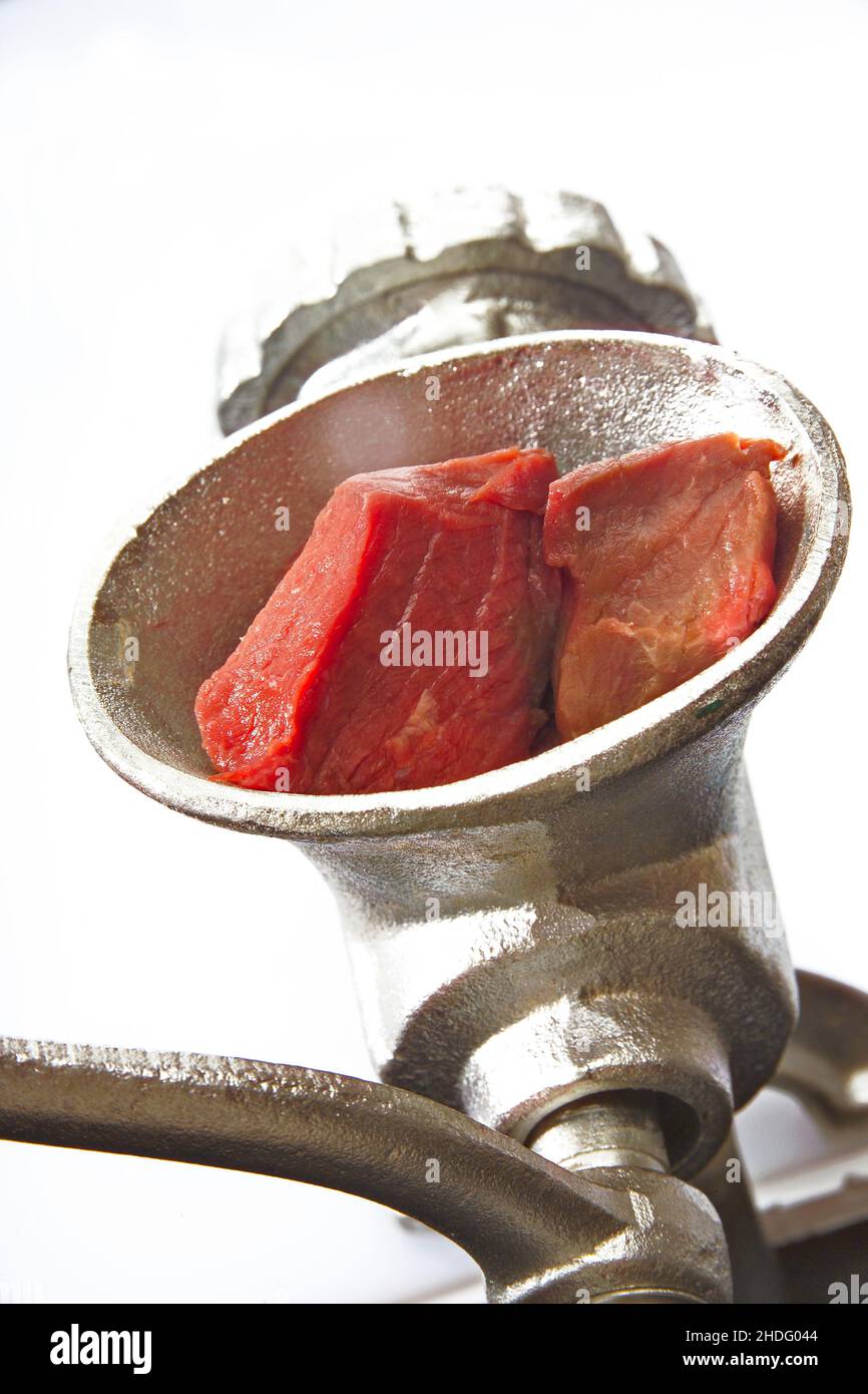 beef, meat grinder, beefs, meat grinders Stock Photo - Alamy
