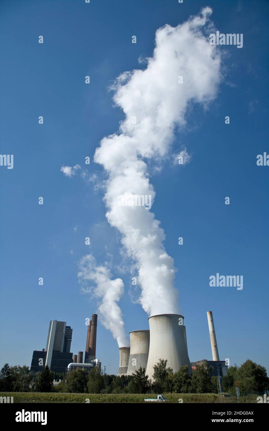 pollution, power station, pollutions, power stations Stock Photo - Alamy