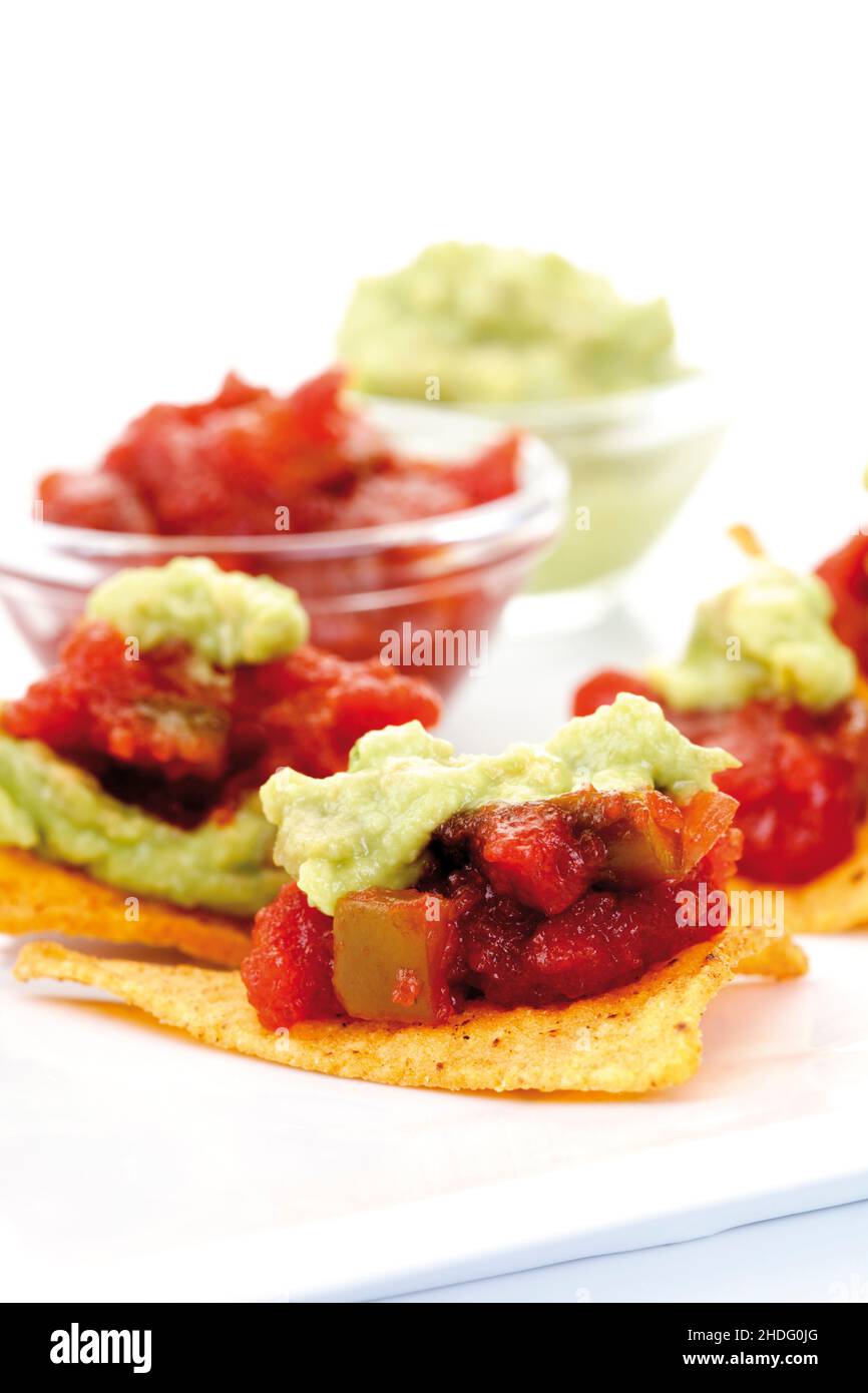 dip, finger food, Corn chips, dips, finger foods Stock Photo - Alamy