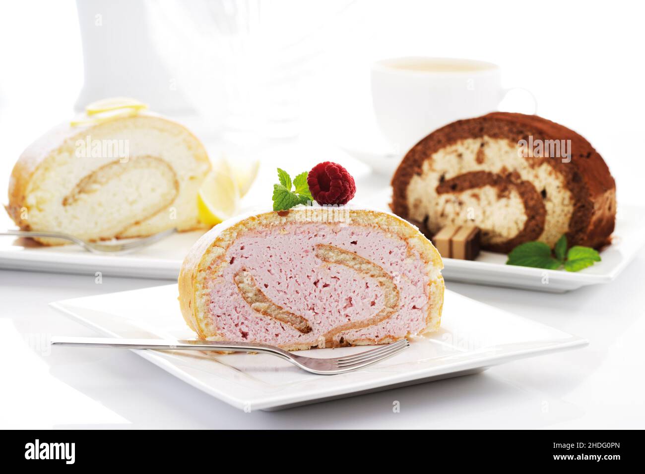 cake, cream roll, cakes, cream rolls Stock Photo - Alamy