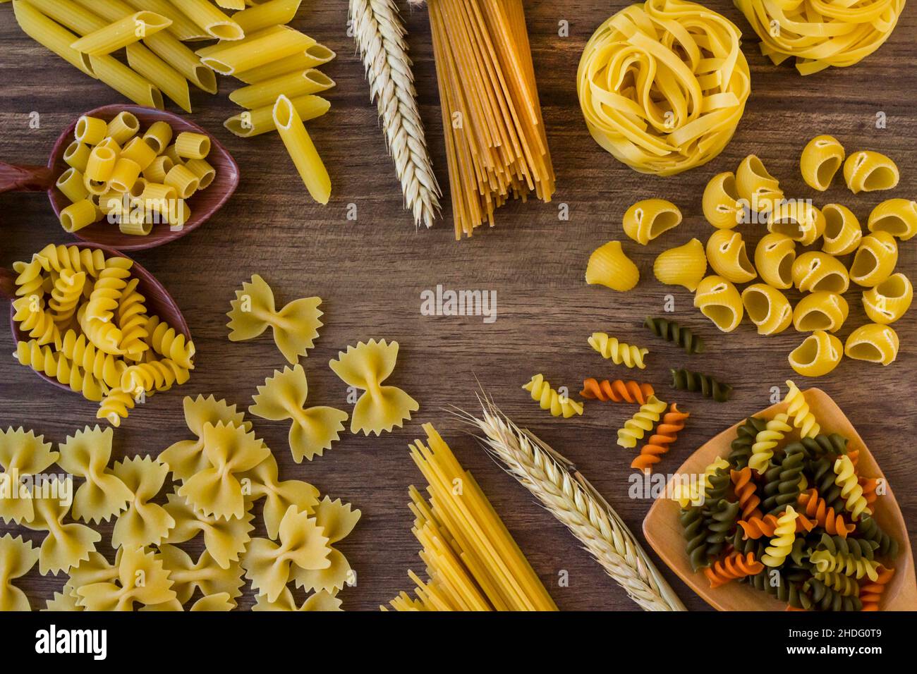 Uncooked penne tagliatelle copy hi-res stock photography and images - Alamy