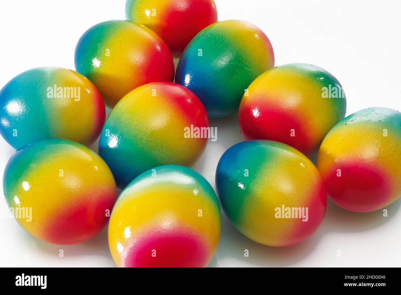 easter eggs, rainbow colors, easter egg, rainbow colours Stock Photo ...