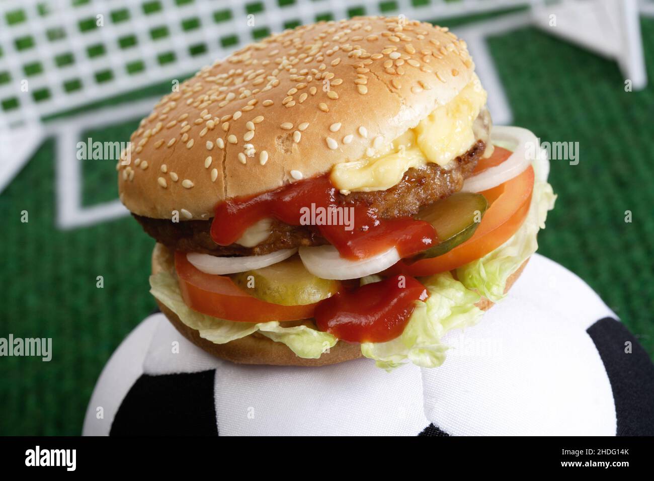 soccer, hamburger, soccers, burger, burgers, hamburgers Stock Photo - Alamy
