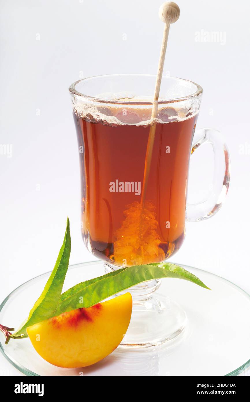 fruit tea, tea glass, fruit teas Stock Photo - Alamy