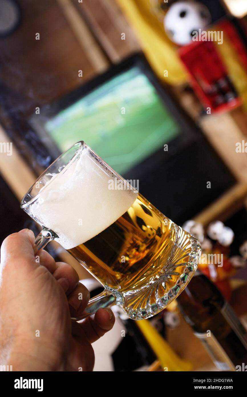 soccer, public viewing, watching football, television broadcasting ...