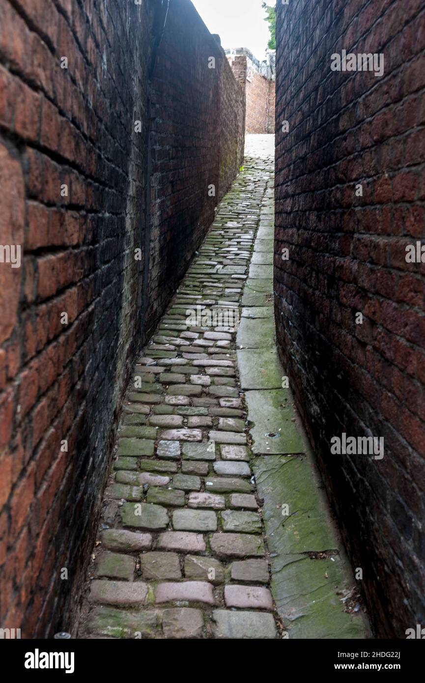 Stone Street, Prescot, Merseyside UK is the second narrowest street in ...
