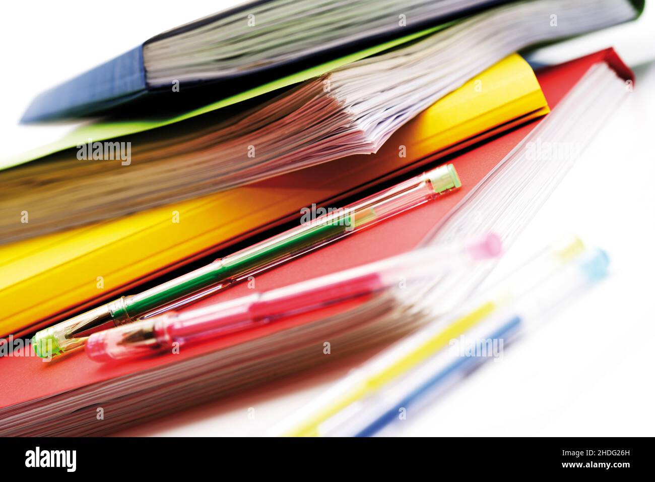pen, collecting folder, pens Stock Photo - Alamy