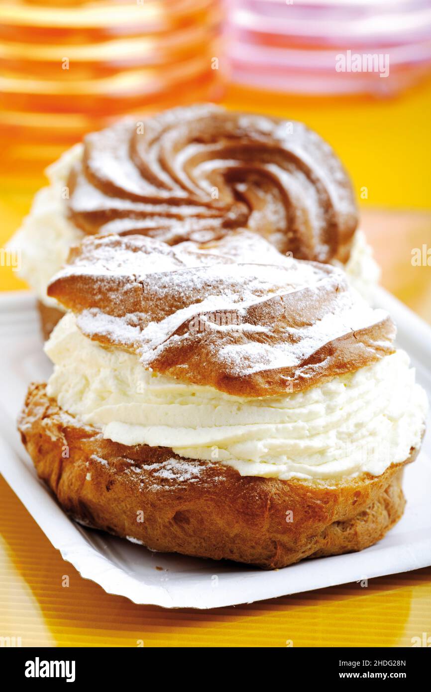 cream, puff, creams, cream puff, puffs Stock Photo - Alamy