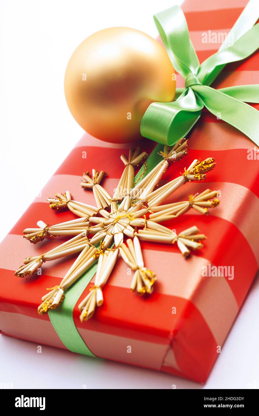 christmas present, christmas straw star, christmas gift, christmas ...