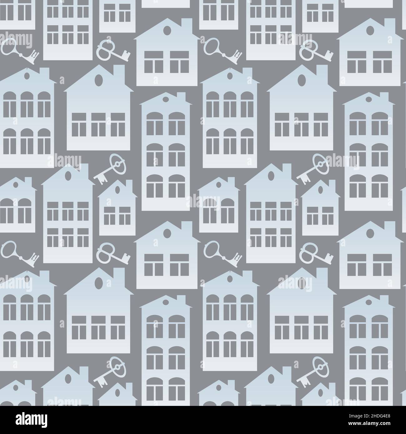 Seamless pattern on a square background on the theme of real estate ...