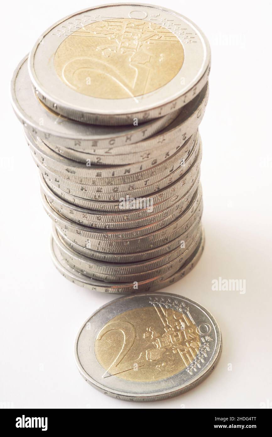 coins, 2 euro, coin, two euro Stock Photo - Alamy