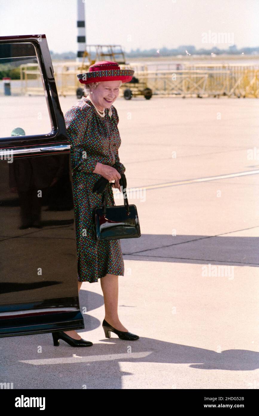 Queen departing from Heathrow Airpot on her Royal Queens Flight on June ...
