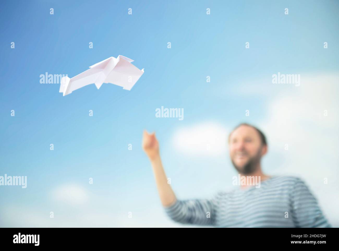 Man flying airplane hi-res stock photography and images - Alamy